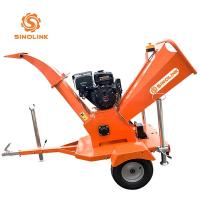 China 15hp Petrol On Trailer Mounted Wood Chipper Machine Commercial Garden Mini 5 inch for sale