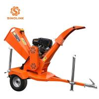China 15hp Petrol On Trailer Mounted Wood Chipper Machine Commercial Garden Mini 5 inch for sale
