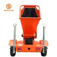 China 15hp Petrol On Trailer Mounted Wood Chipper Machine Commercial Garden Mini 5 inch for sale