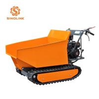 China Hydraulic Mini Dumper 500kg Tip Powered Barrows Tracked for sale