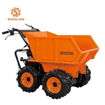 China High Lift Mini Dumper 500kg Loncin Four 4 Wheeled Barrow Dumper for sale