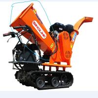 China 212cc Gas Powered Wood Chipper Shredder Electric Start Crawler 120mm for sale