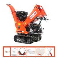 China 212cc Gas Powered Wood Chipper Shredder Electric Start Crawler 120mm for sale