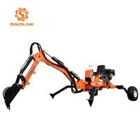 China Portable Mini Towable Backhoe Excavator Backhoe Loader 2500mm for sale
