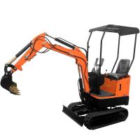 China 0.7 Tonne Small Tracked Excavator Hoe Rubber Crawler Type Sunshade for sale