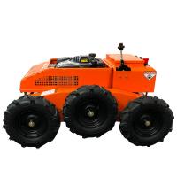China Gas Powered Remote Control Lawn Mower Tractor 6 Wheel Gps Mininature Garden Weed 550mm for sale