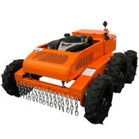 China Gas Powered Remote Control Lawn Mower Tractor 6 Wheel Gps Mininature Garden Weed 550mm for sale