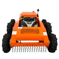 China Gas Powered Remote Control Lawn Mower Tractor 6 Wheel Gps Mininature Garden Weed 550mm for sale