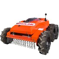 China Remote Control Gasoline Lawn Mower And Robot Lawn Mower For Agriculture Rotary Flail Blade for sale