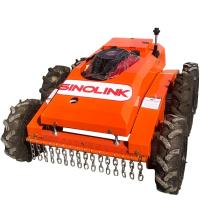 China Remote Control Gasoline Lawn Mower And Robot Lawn Mower For Agriculture Rotary Flail Blade for sale
