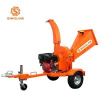 China Sinolink Wood Chipper Machine Yard 15hp Petrol Garden Mulcher for sale