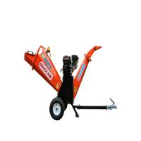 China 4 Inch  6.5hp Heavy Duty Petrol Wood Chipper Leaf Shredder Drum Rotor Twin Cutting Blades for sale