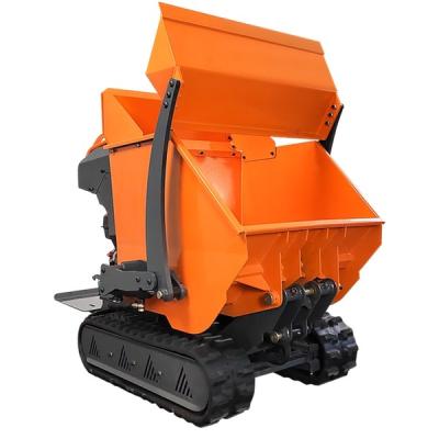 China Mini Tracked High Lift Dumper 1100lb Standing Short Distance Transport for sale