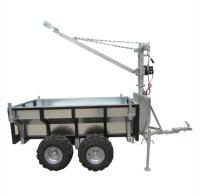 China Bale Quad Bike Atv Wood Hauling Trailer Log 1000kg Crane Road Transport Dump for sale