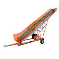 China 12 Ft Firewood Conveyor belt portable Rubber Lifter Elevator for sale