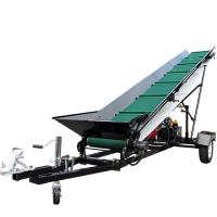 China Firewood Conveyor Belt Elevator Hydraulic Moveable Lifter 6.5HP for sale