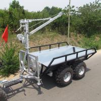 China Heavy Duty Galvanized Atv Trailer Box Dump Trailer With Winch Off Road Tire for sale