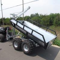 China Heavy Duty Galvanized Atv Trailer Box Dump Trailer With Winch Off Road Tire for sale