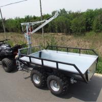 China Heavy Duty Galvanized Atv Trailer Box Dump Trailer With Winch Off Road Tire for sale