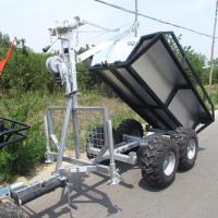 China Heavy Duty Galvanized Atv Trailer Box Dump Trailer With Winch Off Road Tire for sale