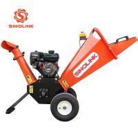 China Auto Feed Wood Chipper Machine Heavy Equipment 6.5hp Petrol Powered ATV for sale