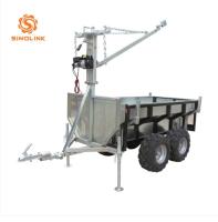 China Bale Quad Bike Atv Wood Hauling Trailer Log 1000kg Crane Road Transport Dump for sale