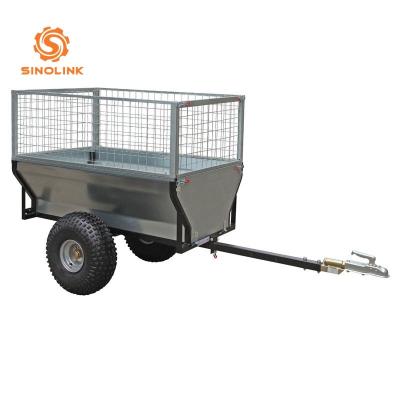 China Utility Tow Behind Dump ATV Trailer Farm Forestry Heavy Duty Quad Trailer for sale