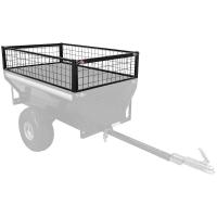 China Off Road Atv Dump Trailer Hauler Utility 2 Wheels Single Axle With Cage for sale