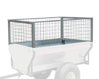 China Off Road Atv Dump Trailer Hauler Utility 2 Wheels Single Axle With Cage for sale