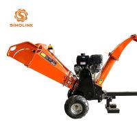 China Self Propelled Wood Chipper Machine Forestry Mulcher Petrol Leaf Shredder 14hp 15hp 420cc for sale