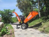 China ATV 6.5HP Gasoline Engine Drum Wood Log Chipper Machine Ce Certification for sale