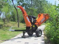 China ATV 6.5HP Gasoline Engine Drum Wood Log Chipper Machine Ce Certification for sale
