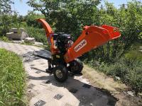 China ATV 6.5HP Gasoline Engine Drum Wood Log Chipper Machine Ce Certification for sale