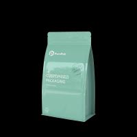 China Plastic Stand up Flat Bottom Pouch Bags for Coffee Flexible Packaging with Printing Aluminum Foil Ziplock for sale