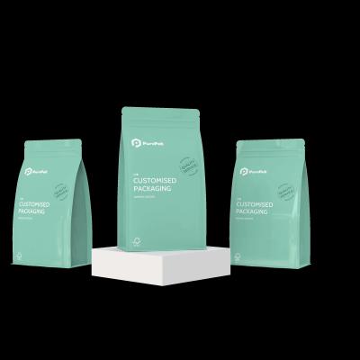 China Custom Printed Aluminum Foil Flat Bottom Pouch Zipper Packaging Plastic Bag for sale