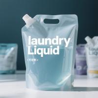 China Wholesale Refillable Leakproof Transparent Juice Oil Soap Detergent Drinking  Liquid Stand up Spout Pouch Packaging Bags for sale