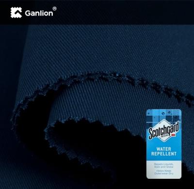 China Navy Polyester Cotton Water Repellent Fabric 280 GSM Anti Winkle for sale
