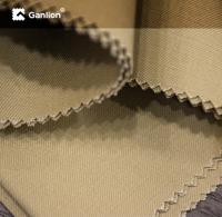 China Khaki Poly Cotton Fire Resistant Clothing Materials Twill 2/1 for sale