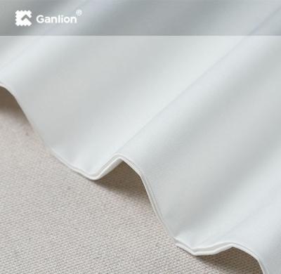China Bleach White 250GSM Cotton Poly Spandex Industrial Washing Fabric Twill 3/1 for sale