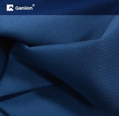 China Indigo Cotton Polyester Anti UV Rental Workwear Material Twill 3/1 for sale