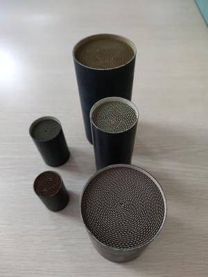 China Metal Honeycomb Substrate Motorcycle Catalytic Converter For Bike Exhaust Pt Pd Rh for sale