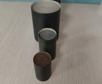 China Metal Honeycomb Substrate Motorcycle Catalytic Converter For Bike Exhaust Pt Pd Rh for sale