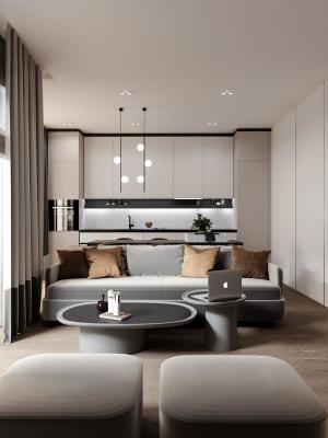 China Custom EB Board Kitchen Cabinets White Black Modern Design 20-40 Day Lead Time Premium Materials for sale