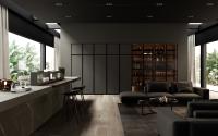 China Custom Lacquer Kitchen Cabinet with Breakfast Bar - 20-40 Day Lead Time, Deep Grey & White Design for sale