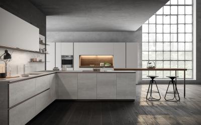 China Custom Melamine Kitchen Cabinet with Stainless Steel Sink - 20-40 Day Lead Time for Modern Kitchen Design for sale