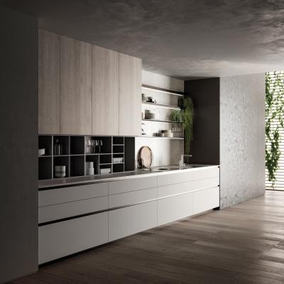 China Custom White Lacquer Kitchen Cabinets - Modern Design with 20-40 Day Production & Premium Finish for sale