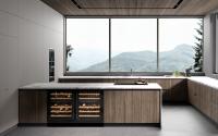 China White Modern Classic Wood Kitchen Cabinets with Island Table and Wine Storage - 20-40 Day Lead Time for sale