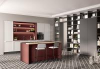 China Custom Melamine Kitchen Cabinets Red and White 20-40 Day Lead Time Modern Design for sale
