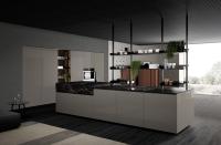 China Custom UV Kitchen Cabinet Set with Black Slab Countertop - 20-40 Day Lead Time, Professional Installation for sale