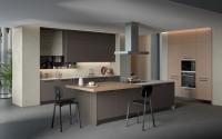 China Custom Wood Veneer Italian Kitchen Cabinets with 20-40 Day Lead Time and Professional Installation for sale